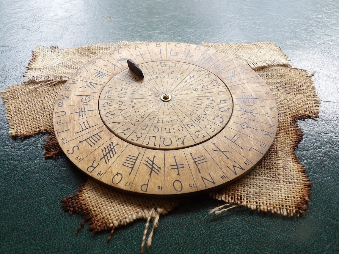 Cypher Wheel Cipher Wheel Ogham Enochian Koine Greek Secret | Etsy