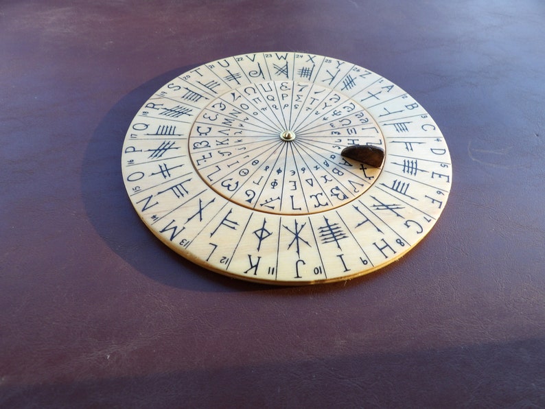 Cypher Wheel Cipher Wheel Ogham Enochian Koine Greek Secret - Etsy