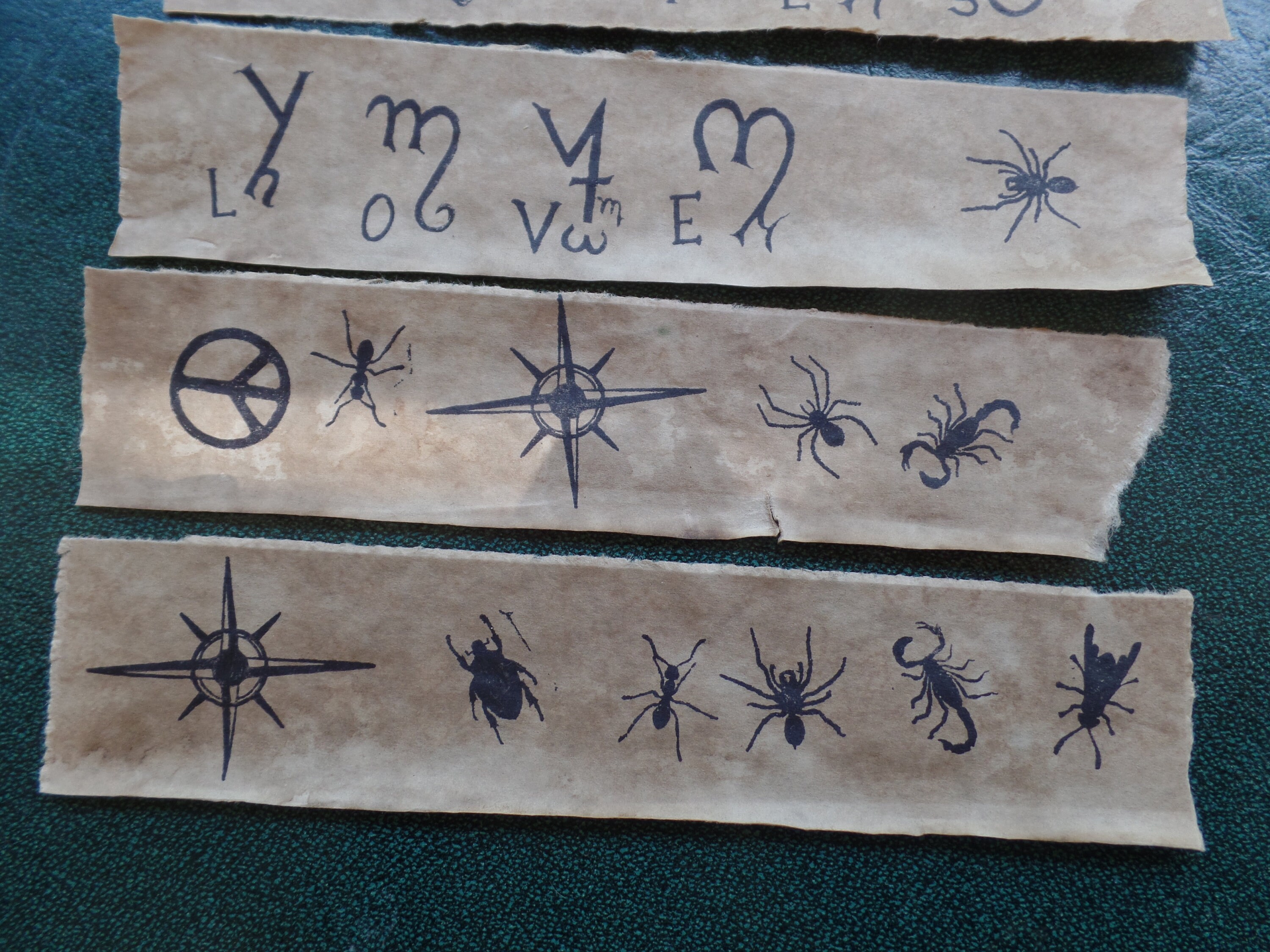 Book Marks Aged Paper Fun Bookmarks Bug Bookmark Theban - Etsy