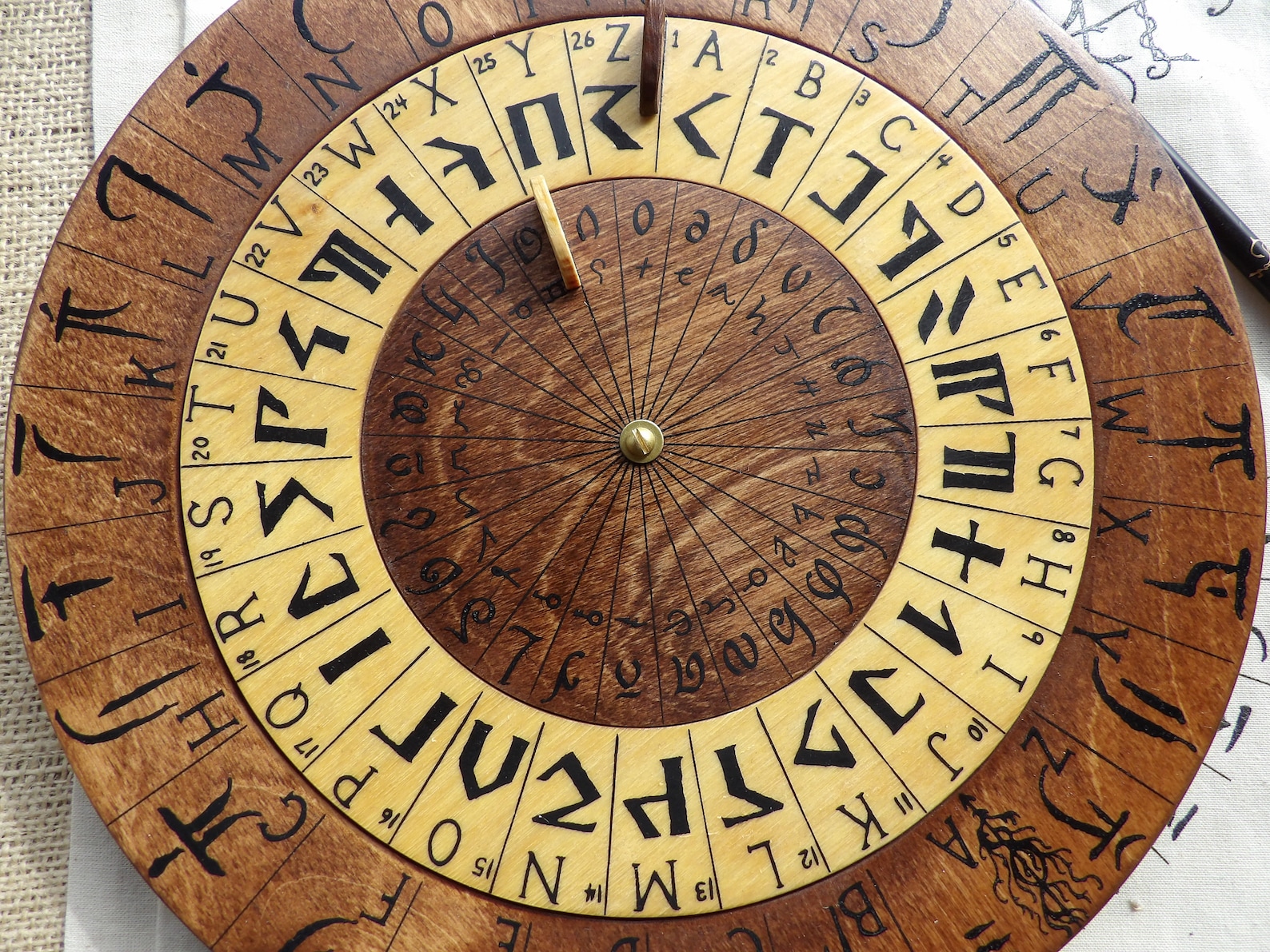 Cipher Wheel Cypher Wheel Dwarven Dwarvish Devek Elvin - Etsy