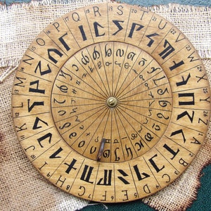 Puzzles Toys & Games Small Cipher Wheel Moon Glyphs and English etna.com.pe