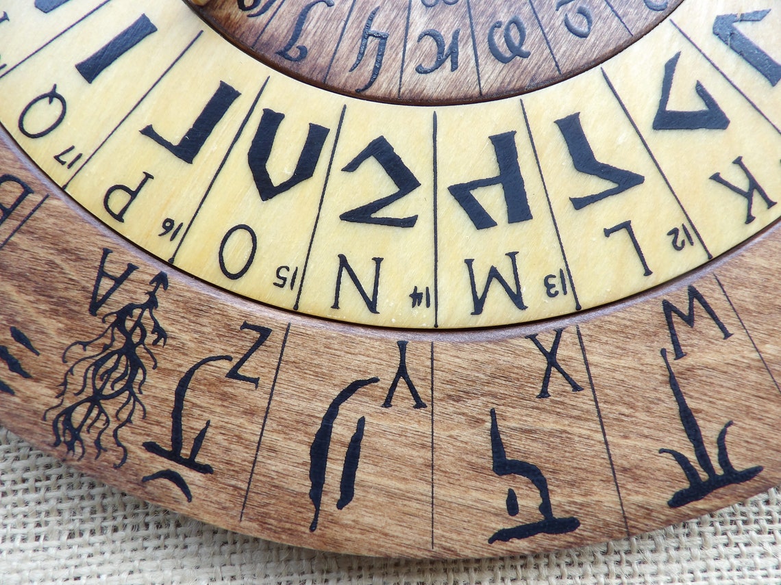 Cipher Wheel Cypher Wheel Dwarven Dwarvish Devek Elvin - Etsy