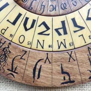 Cipher Wheel Cypher Wheel Dwarven Dwarvish Devek Elvin - Etsy