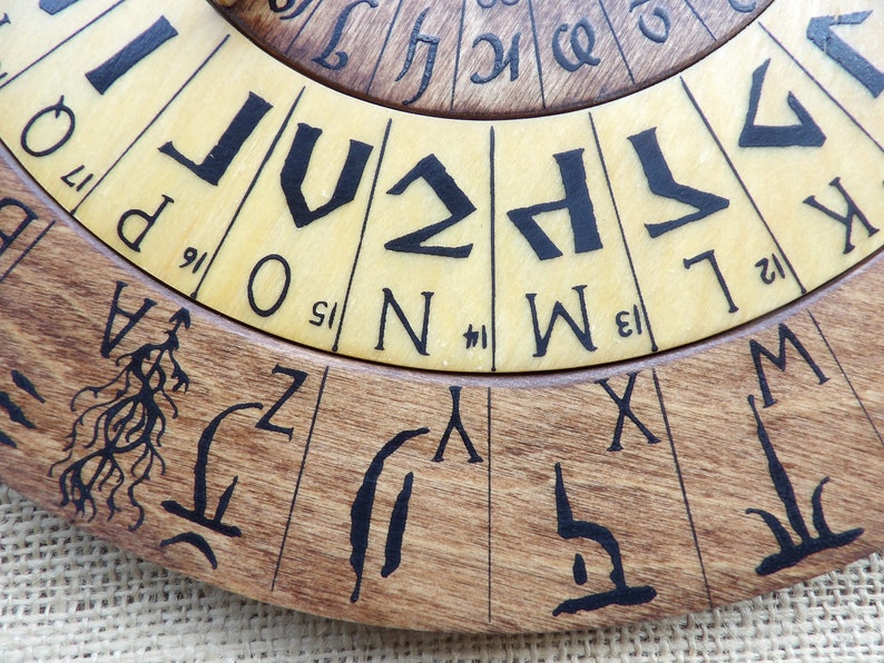 Cipher Wheel Cypher Wheel Dwarven Dwarvish Devek Elvin - Etsy