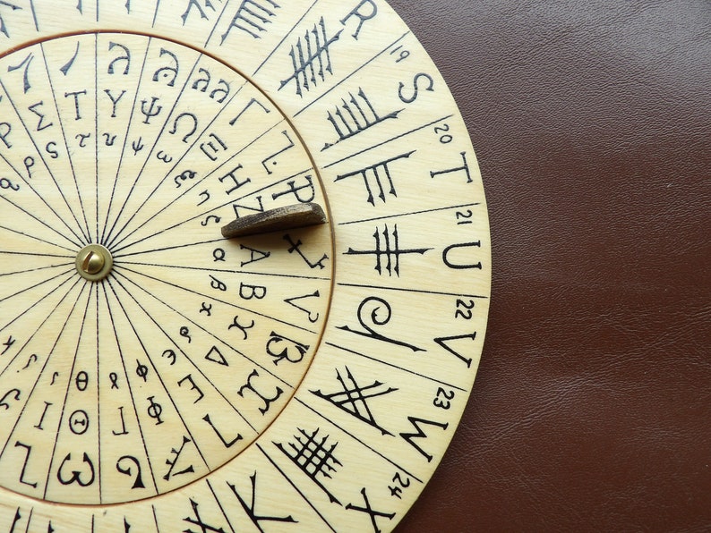 Cypher Wheel Cipher Wheel Ogham Enochian Secret Codes - Etsy