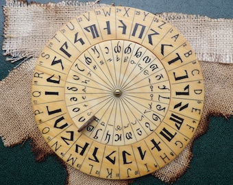 Cypher Wheel Cipher Wheel Dwarven Dwarvish Devek Elvin - Etsy