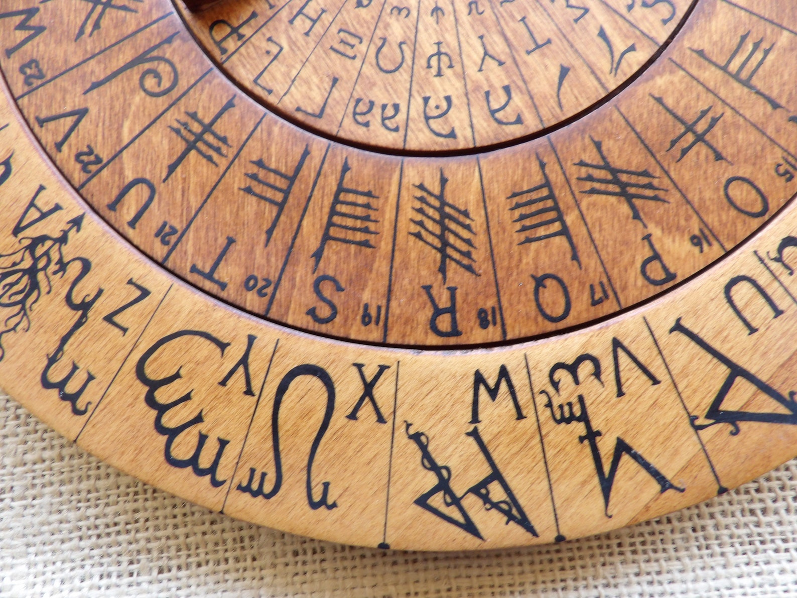 Cypher Wheel Cipher Wheel Theban Ogham Enochian Runes | Etsy Canada