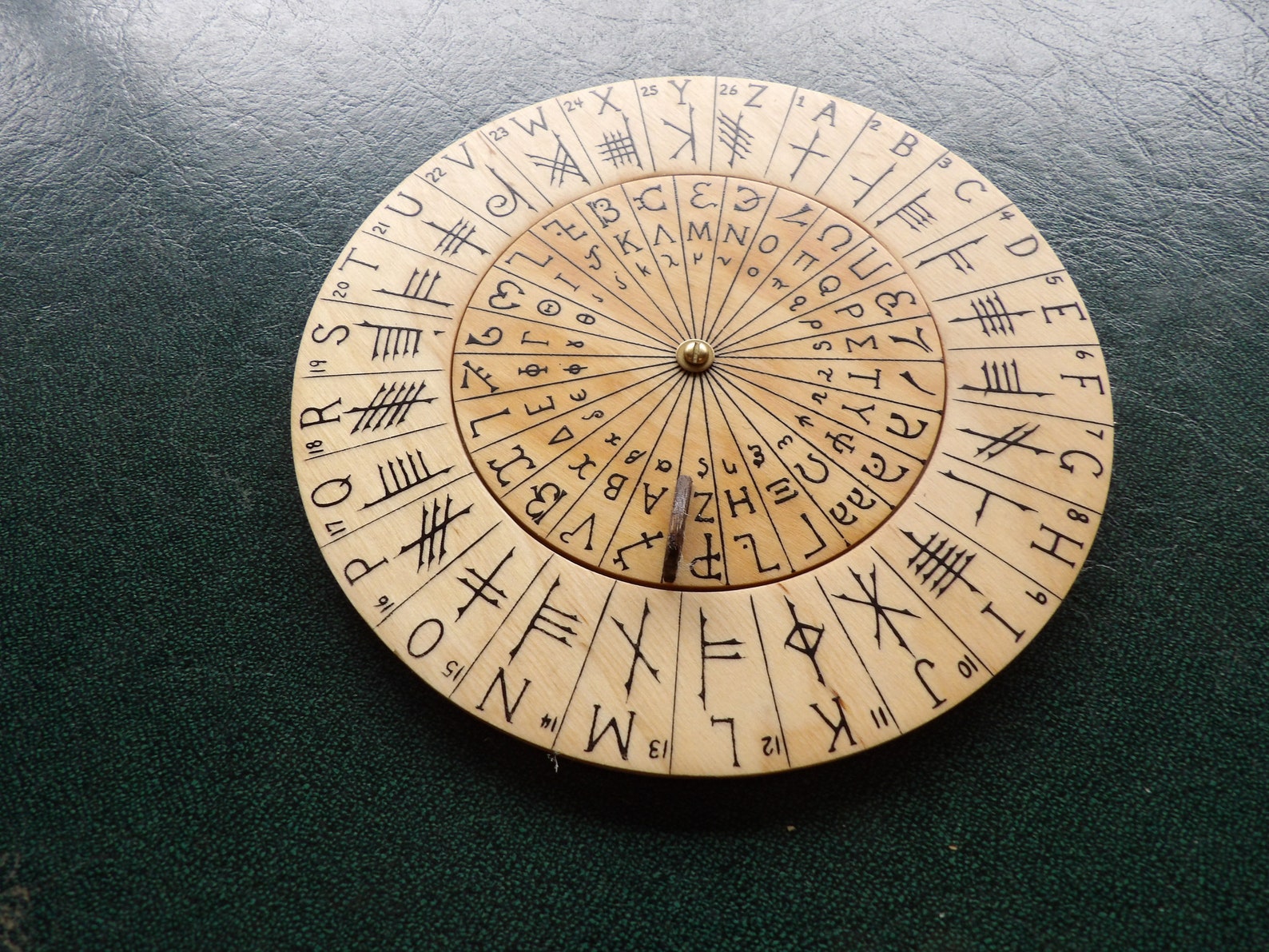 Cypher Wheel Cipher Wheel Ogham Enochian Koine Greek Secret | Etsy