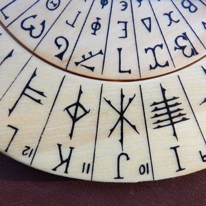 Cypher Wheel, Cipher Wheel, Ogham Enochian Koine Greek Secret Codes ...