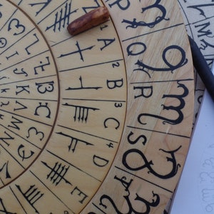 Cypher Wheel Cipher Wheel Theban Ogham Enochian Runes | Etsy