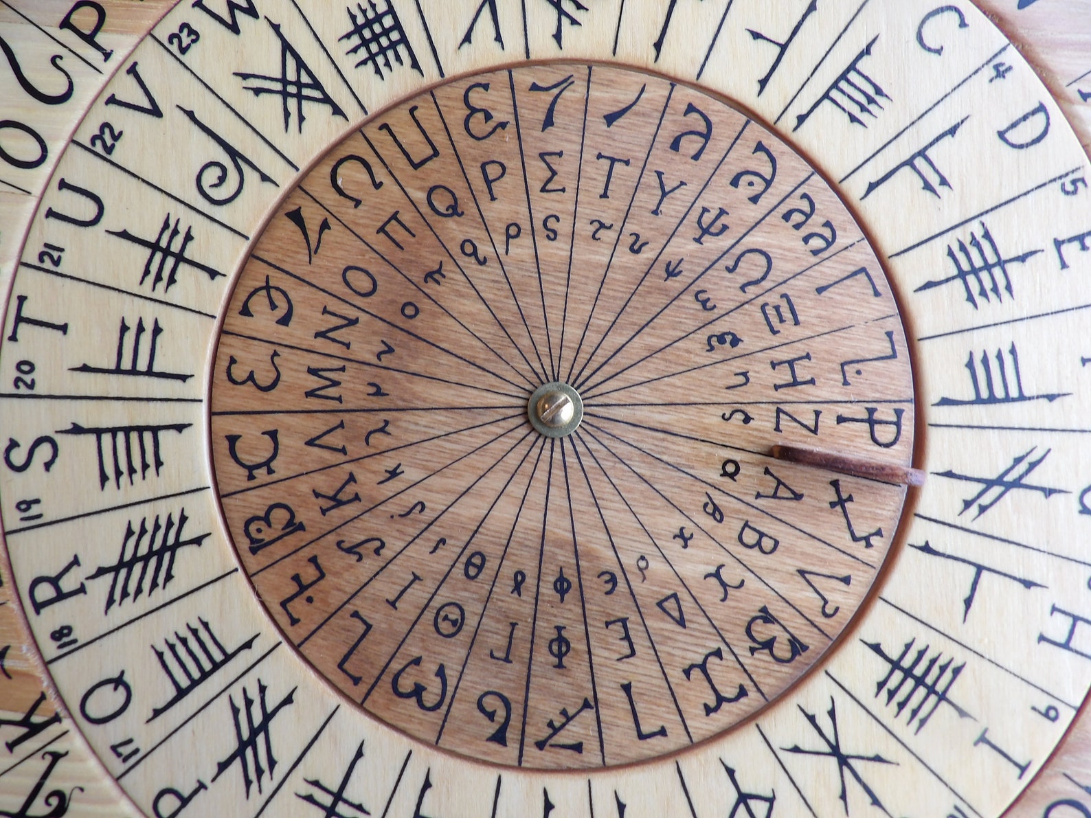 Cypher Wheel Cipher Wheel Theban Ogham Enochian Runes - Etsy