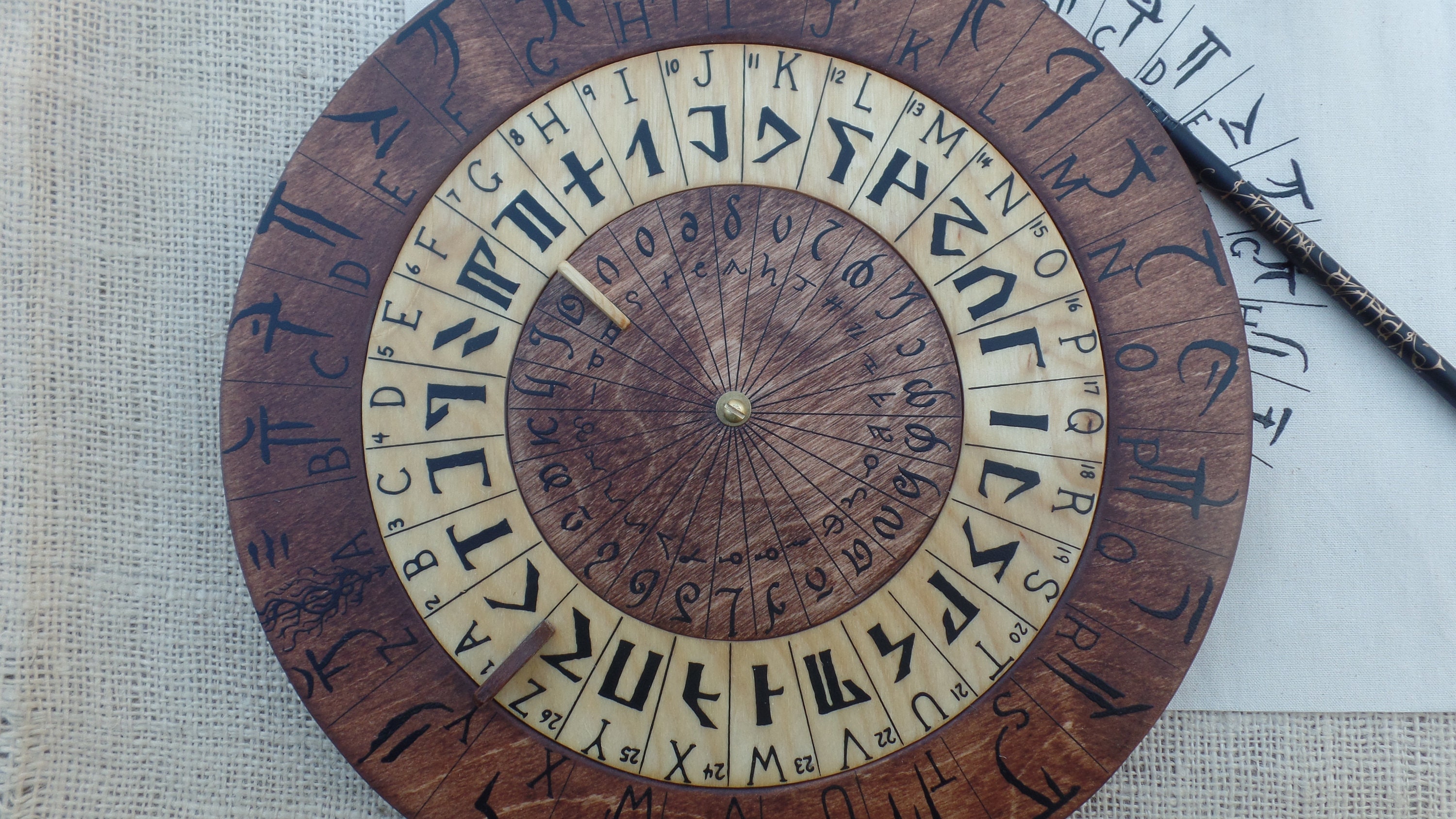 Cipher Wheel Cypher Wheel Dwarven Dwarvish Devek Elvin | Etsy