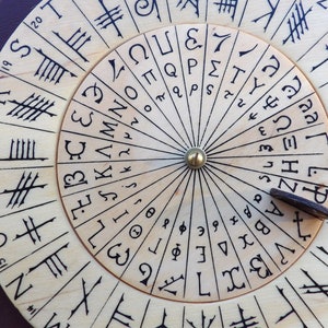 Cypher Wheel, Cipher Wheel, Ogham Enochian Koine Greek Secret Codes ...