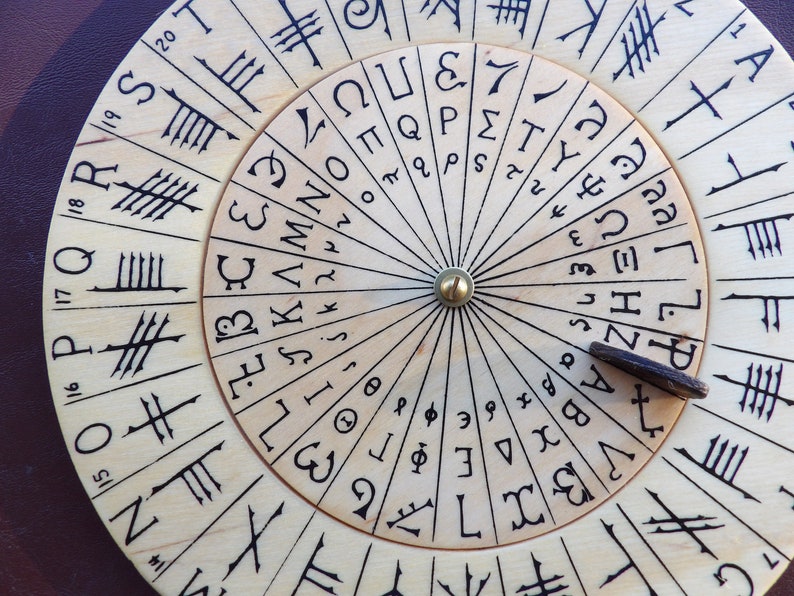 Cypher Wheel, Cipher Wheel, Ogham Enochian Koine Greek Secret Codes ...