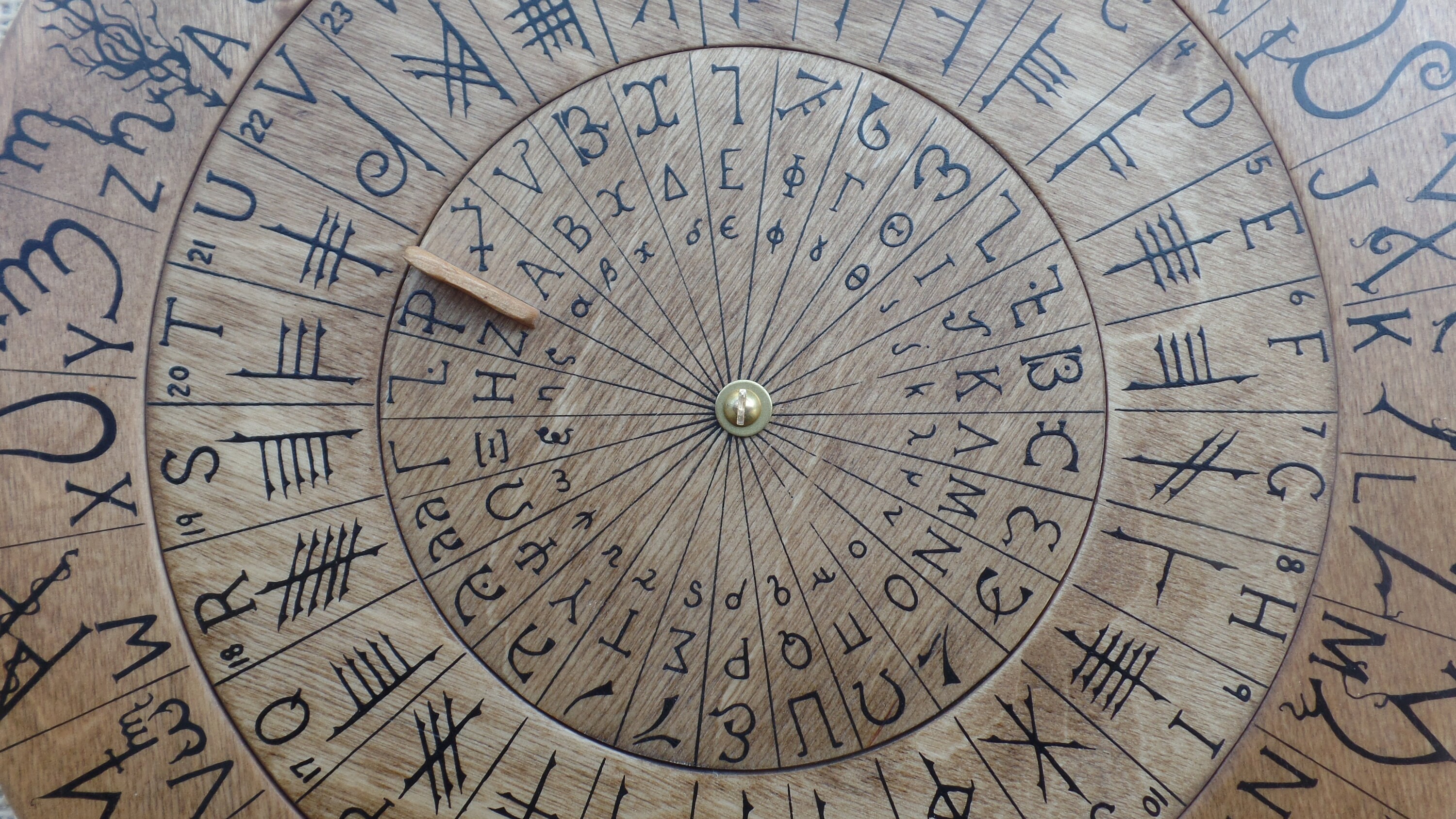 Cypher Wheel Cipher Wheel Theban Ogham Enochian Runes | Etsy