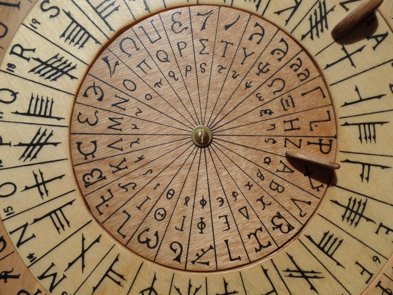 Cypher Wheel Cipher Wheel Wood Theban Ogham Enochian & | Etsy
