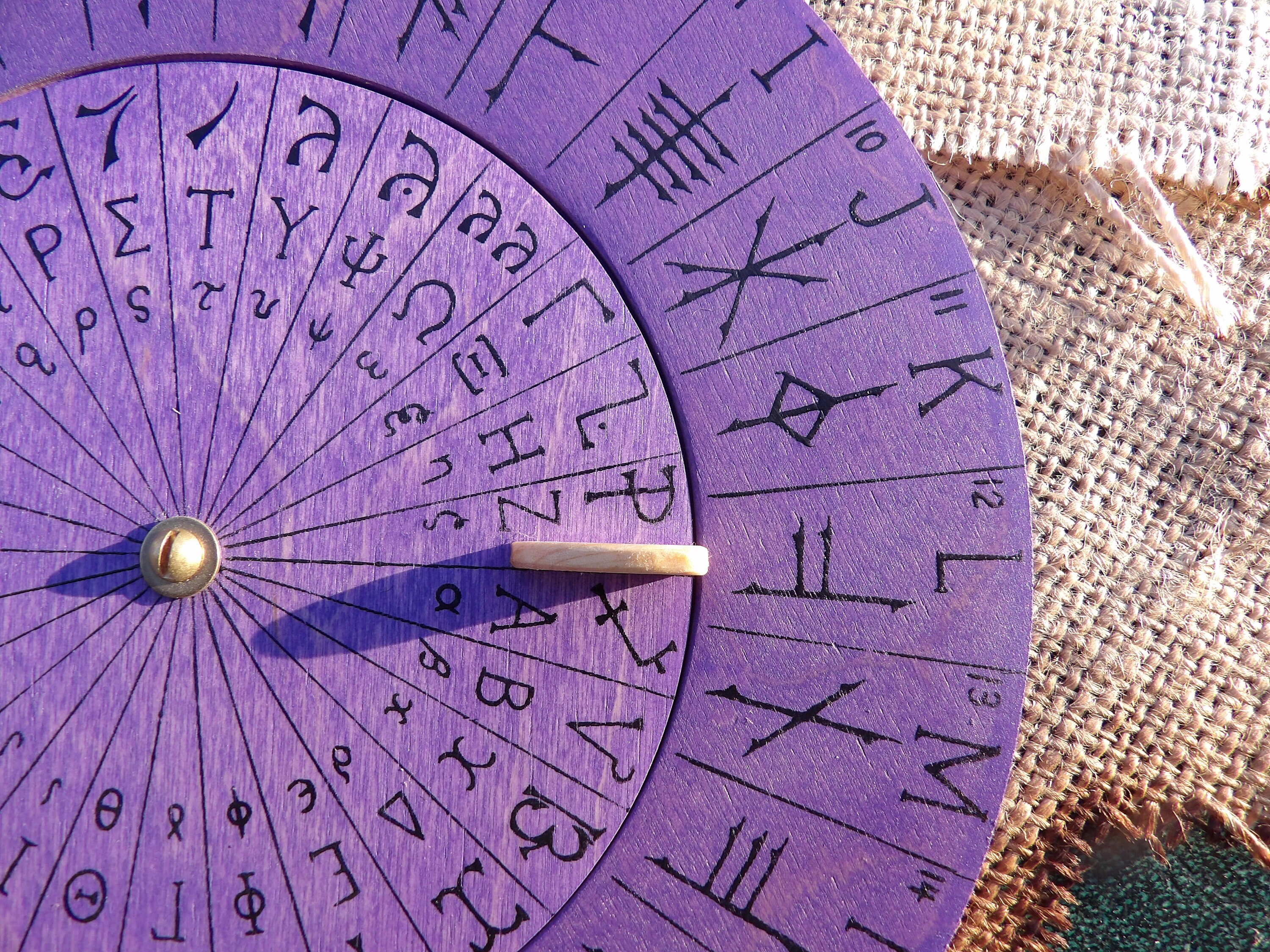 Cypher Wheel Cipher Wheel Ogham Enochian Dungeons and | Etsy