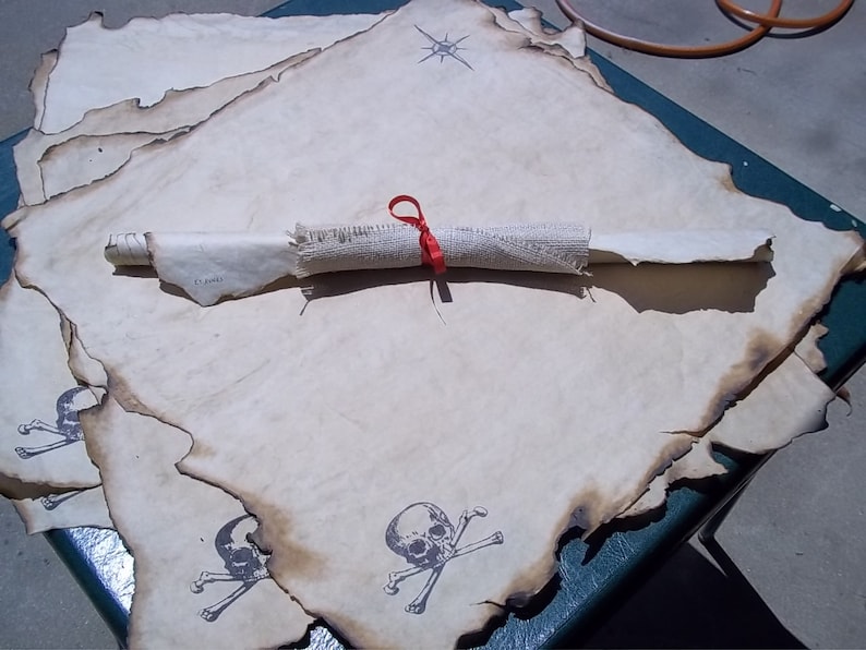 Blank Treasure Map: DIY Pirate Adventure, Aged Paper, Burnt Edges - Etsy