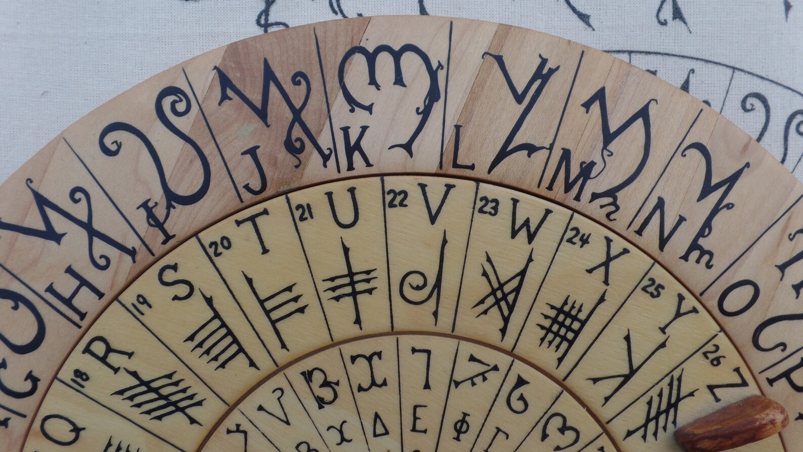 Cypher Wheel Cipher Wheel Theban Ogham Enochian Runes | Etsy