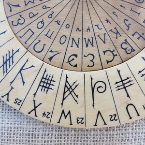 Cypher Wheel, Cipher Wheel, Ogham Enochian Secret Codes Cryptography ...
