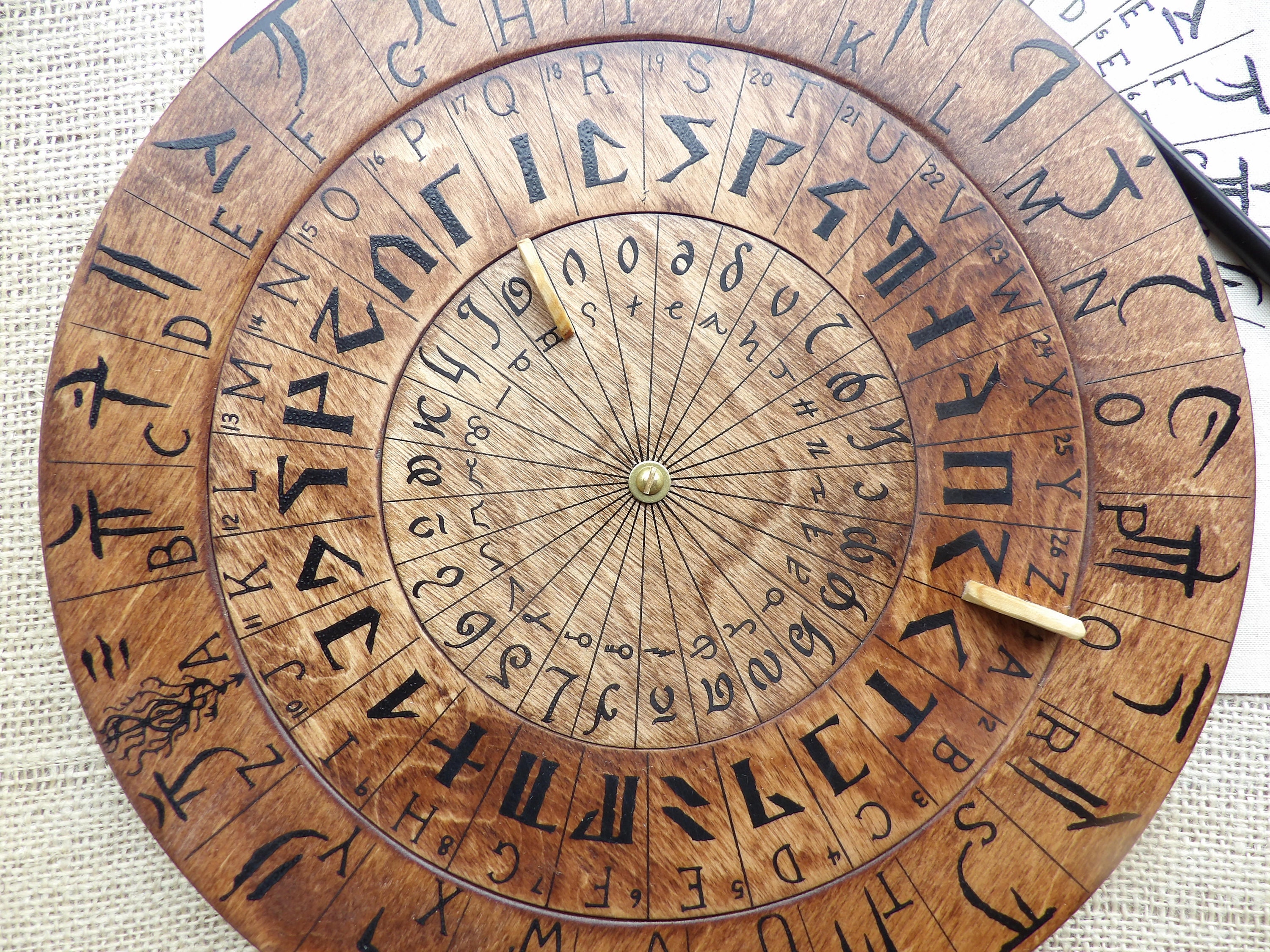 Cipher Wheel Cypher Wheel Dwarven Dwarvish Devek Elvin - Etsy