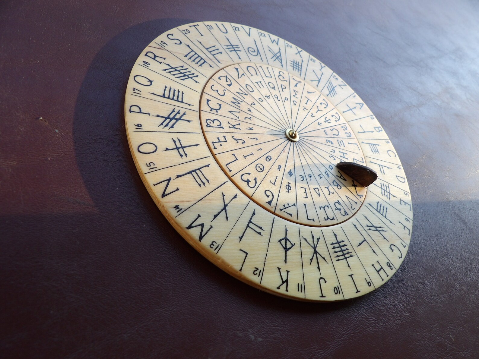 Cypher Wheel Cipher Wheel Ogham Enochian Koine Greek Secret - Etsy