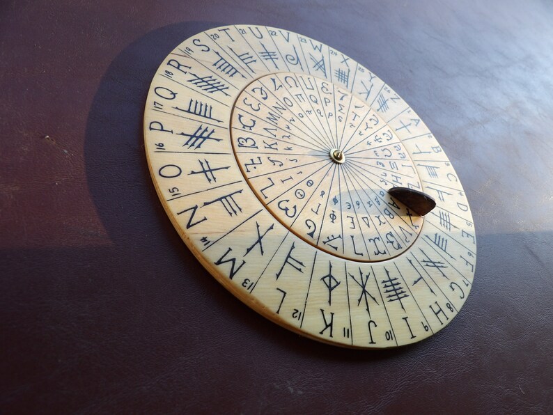 Cypher Wheel Cipher Wheel Ogham Enochian Koine Greek Secret - Etsy