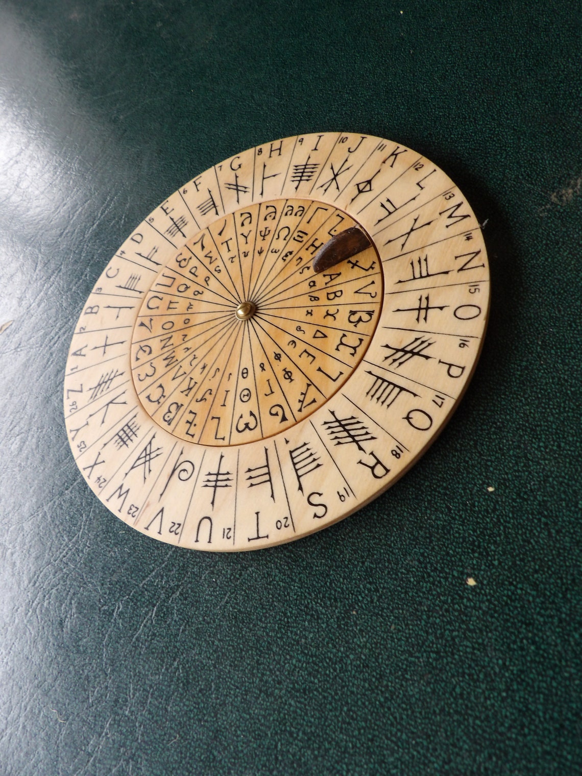 Cypher Wheel Cipher Wheel Ogham Enochian Koine Greek Secret | Etsy