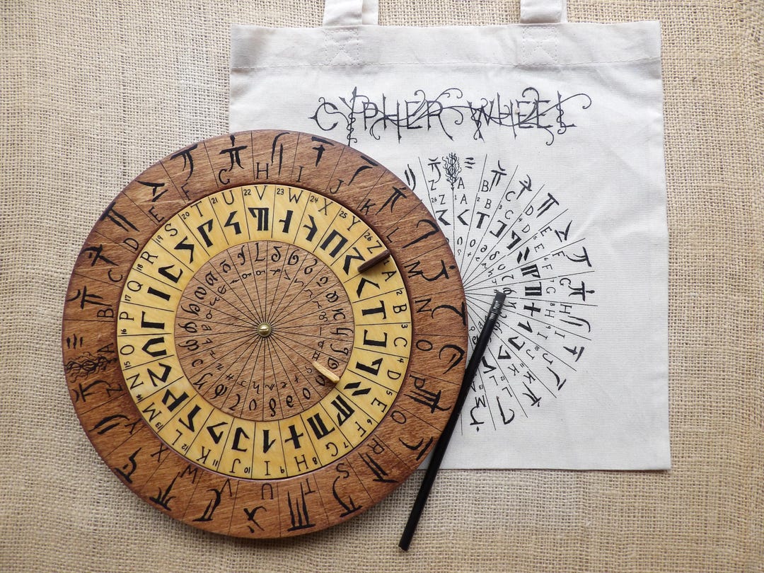D&D Cypher Wheel: Dwarven, Elvin, Draconic, Infernal Codes - Handcrafted Baltic Birch - Etsy