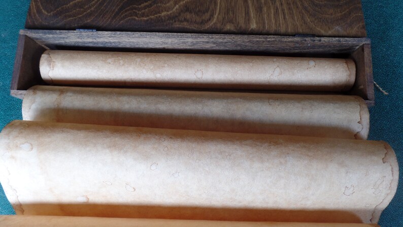 Decorated Ancient Scroll In A Box Aged Paper Medieval | Etsy