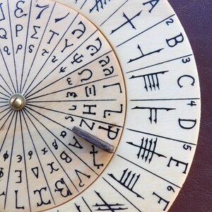 Cypher Wheel, Cipher Wheel, Ogham Enochian Koine Greek Secret Codes ...
