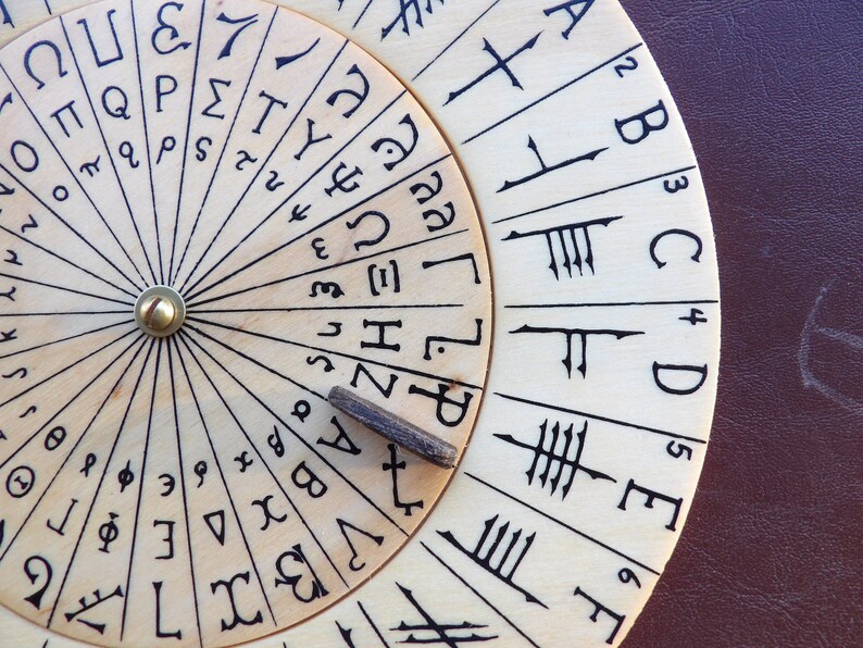 Cypher Wheel, Cipher Wheel, Ogham Enochian Koine Greek Secret Codes ...