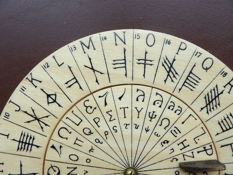 Cypher Wheel Cipher Wheel Ogham Enochian Secret Codes - Etsy