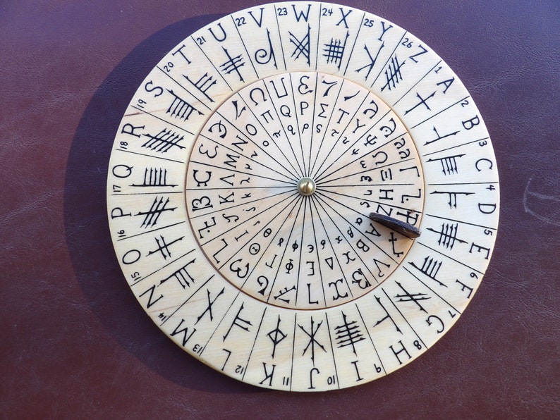 Cypher Wheel, Cipher Wheel, Ogham Enochian Koine Greek Secret Codes ...