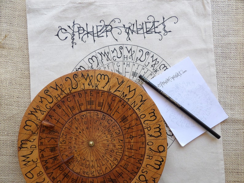 Cypher Wheel Cipher Wheel Theban Ogham Enochian Runes | Etsy Canada
