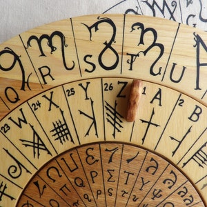 Cypher Wheel, Cipher Wheel, Theban, Ogham, Enochian, Runes, Secret ...