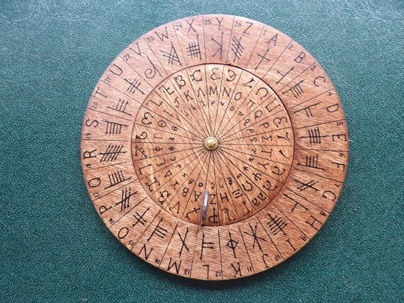 Cypher Wheel Cipher Wheel Ogham Enochian Dungeons and | Etsy