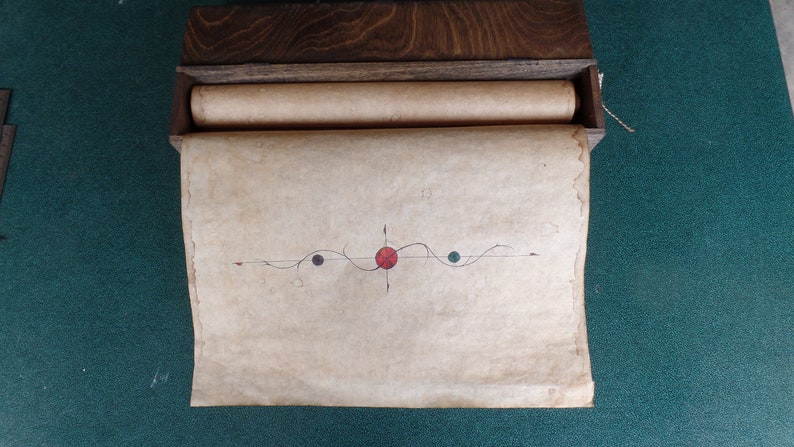 Decorated Ancient Scroll in A Box Aged Paper Medieval - Etsy