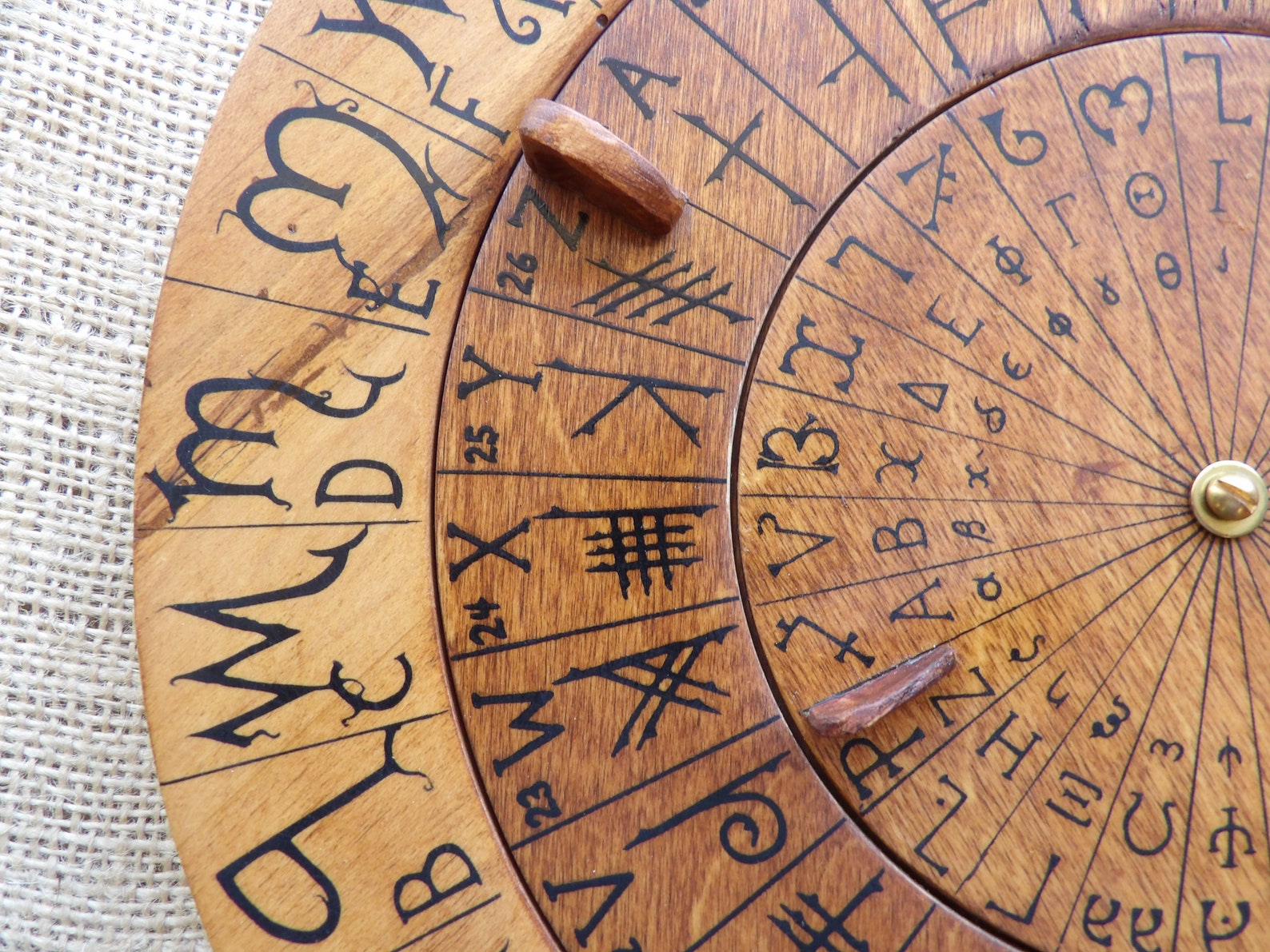 Cypher Wheel Cipher Wheel Theban Ogham Enochian Runes | Etsy Canada