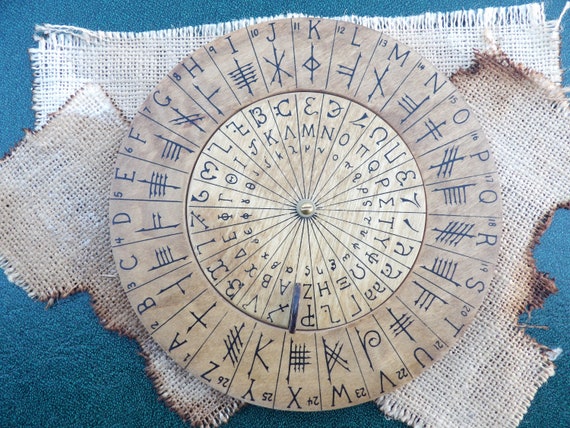 Cypher Wheel Cipher Wheel Ogham Enochian Dungeons and | Etsy