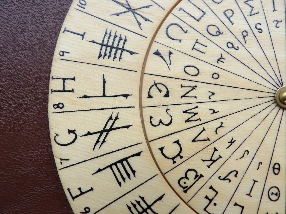 Cypher Wheel Cipher Wheel Ogham Enochian Secret Codes - Etsy
