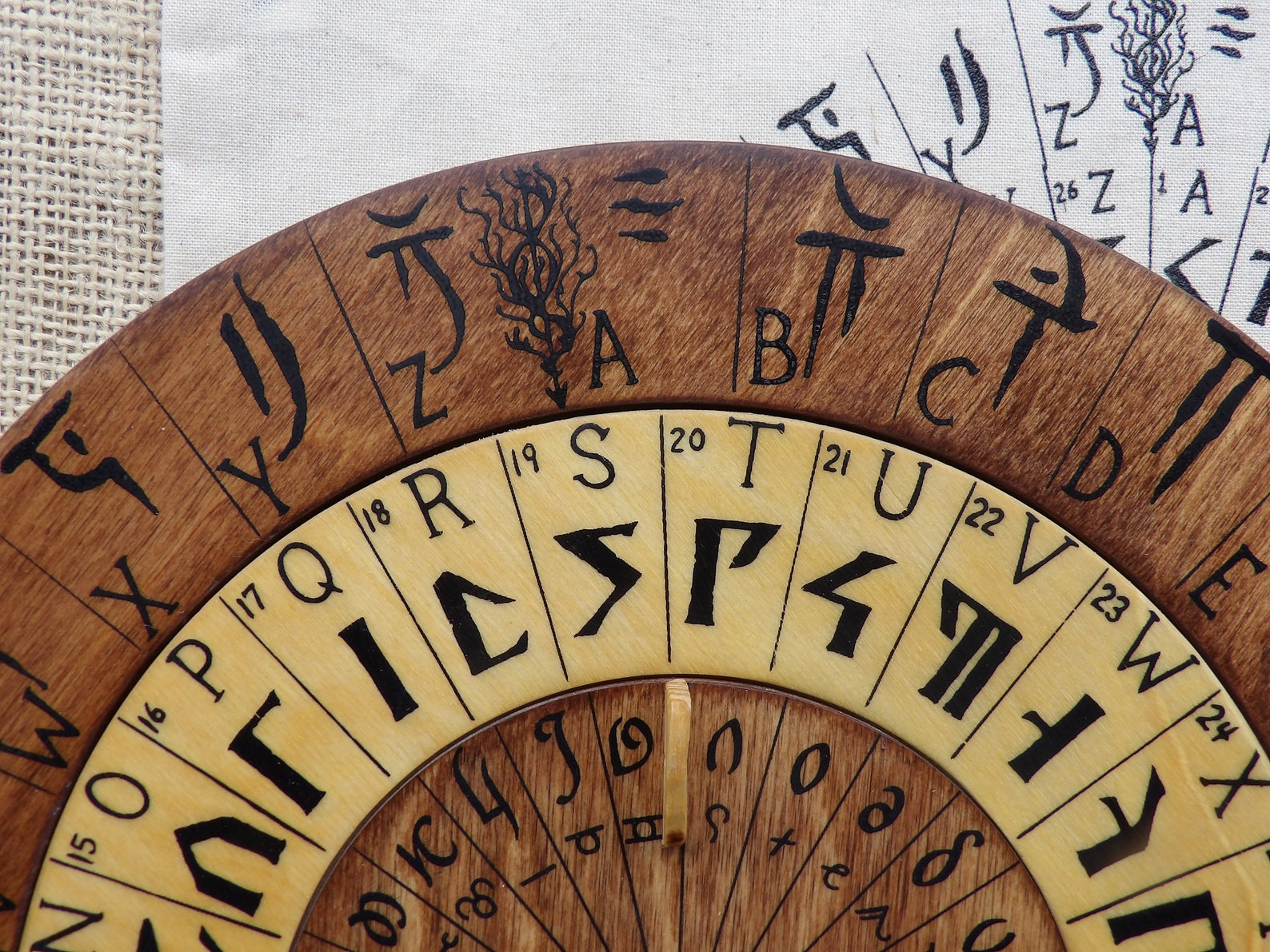 Cipher Wheel Cypher Wheel Dwarven Dwarvish Devek Elvin | Etsy