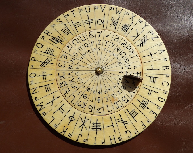 Cypher Wheel Cipher Wheel Ogham Enochian Secret Codes - Etsy