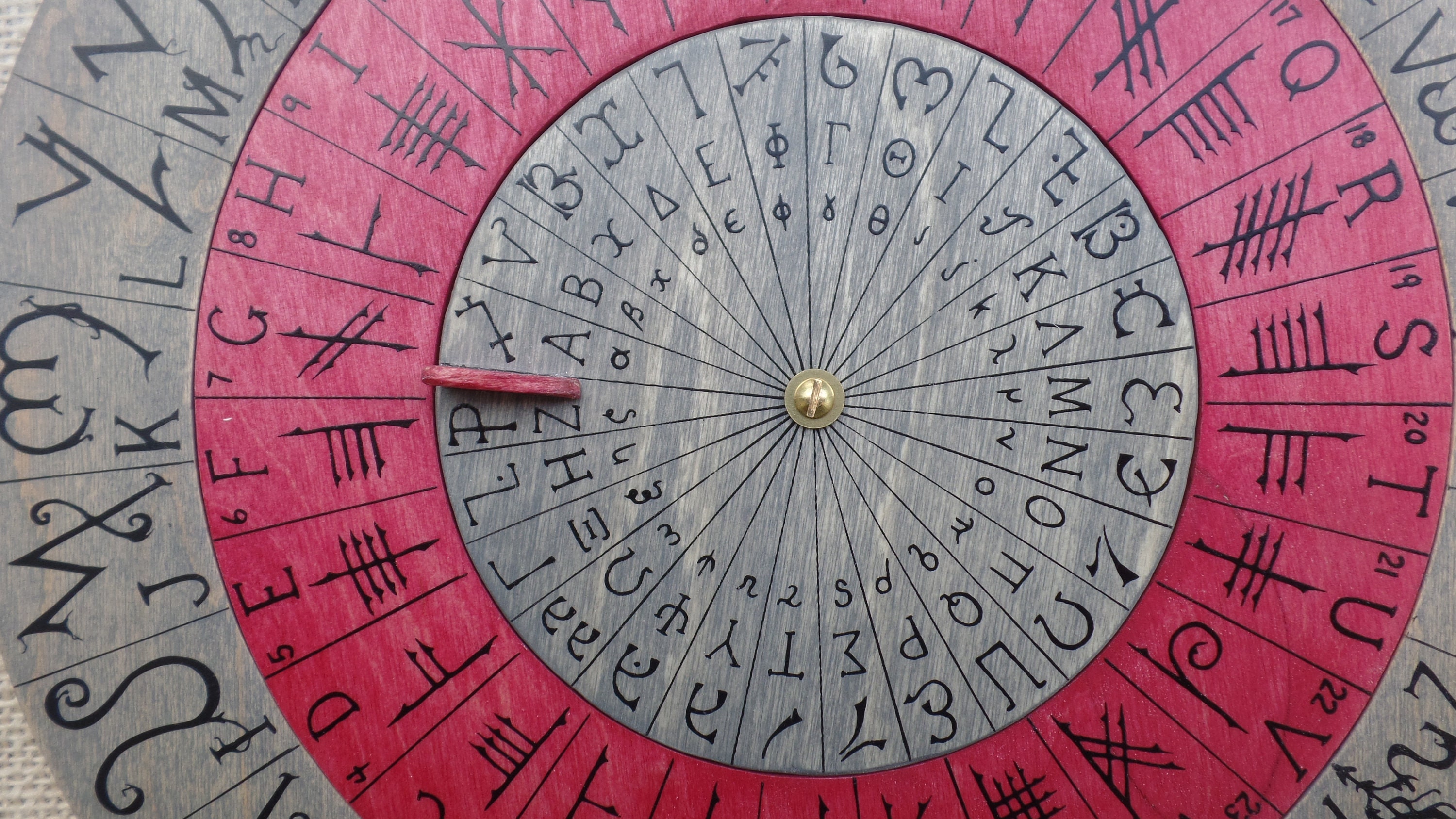 Cypher Wheel Cipher Wheel Theban Ogham Enochian Rune | Etsy