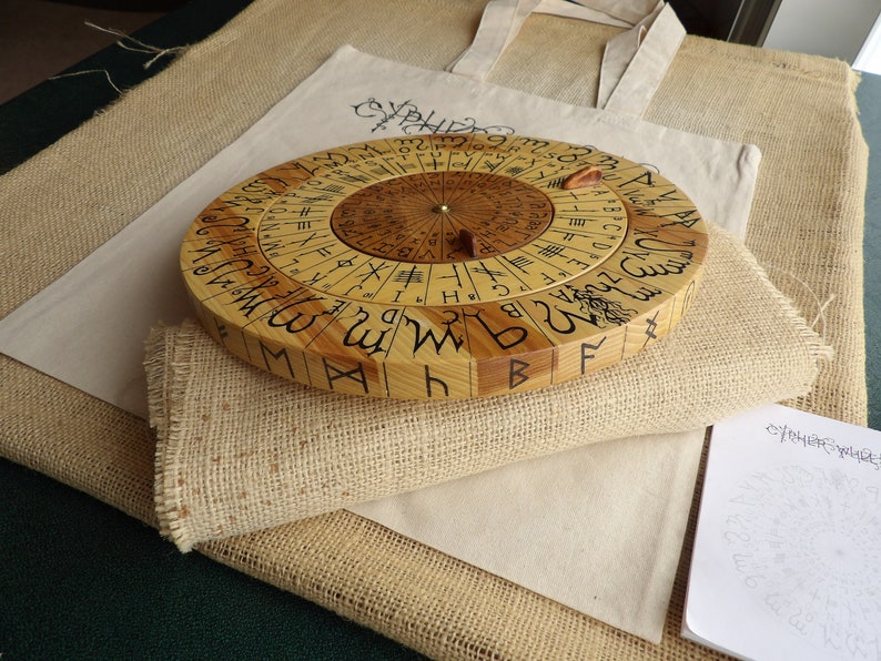 Cypher Wheel Cipher Wheel Theban Ogham Enochian Runes - Etsy