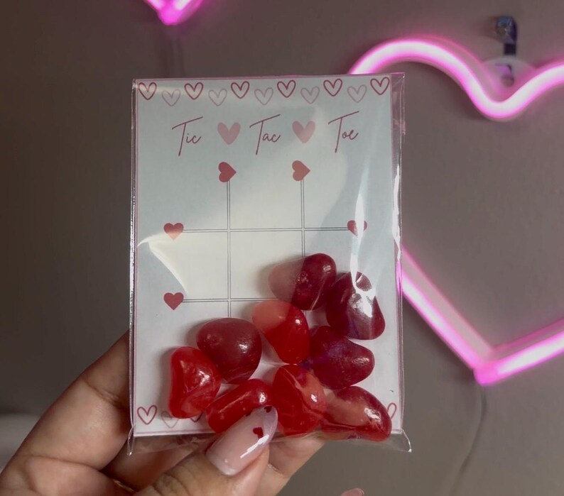 Tres en raya de San Valentín: imprimir y cortar PNG / Archivo ...