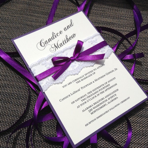 Lace Wedding Invitations - Etsy