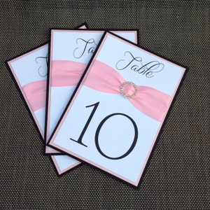 Black and Pink Table Number - Etsy
