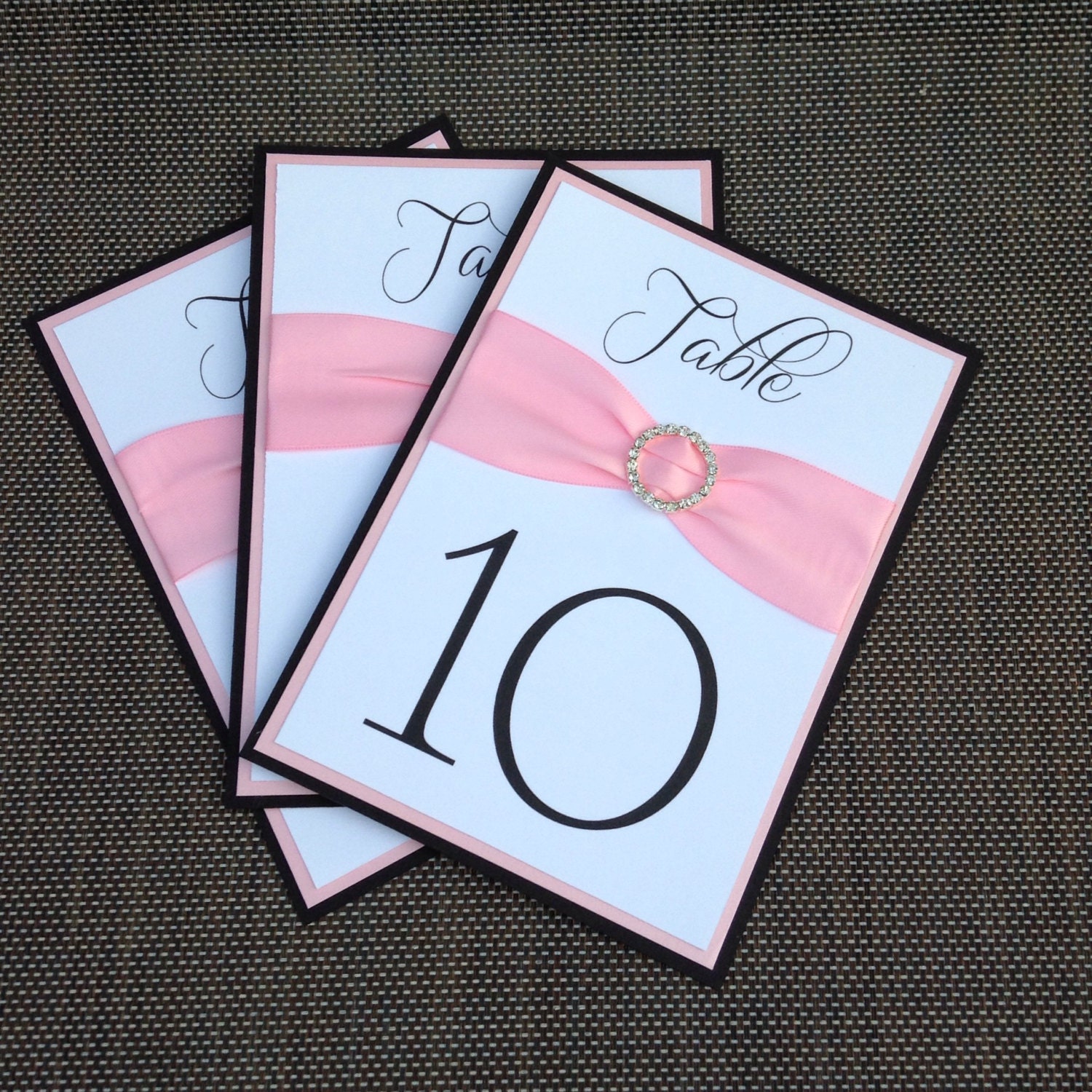 Black and Pink Table Number - Etsy