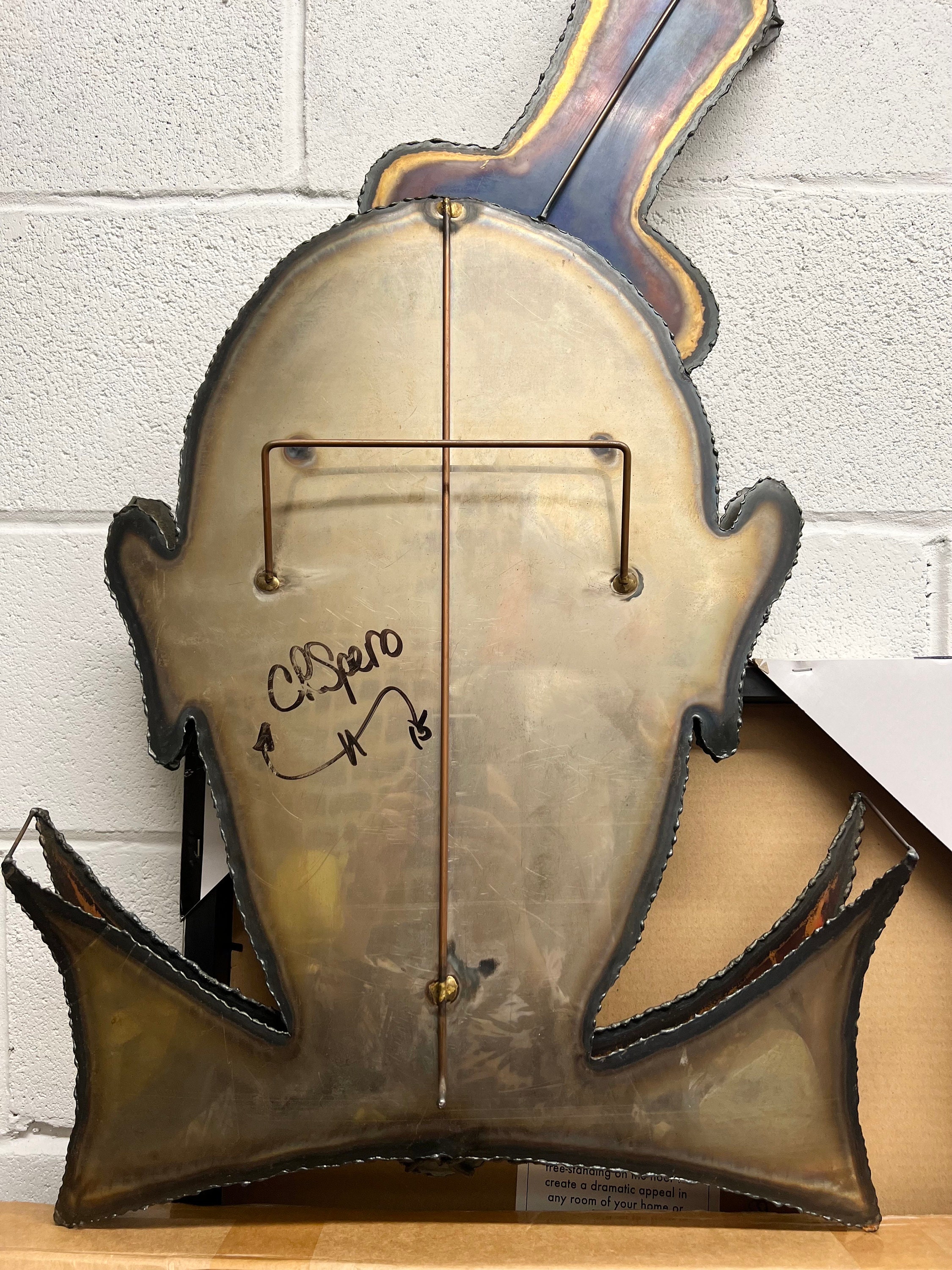 Vintage Artist Signed Metal Clown Wall Sculpture Brass Copper Welded - Etsy